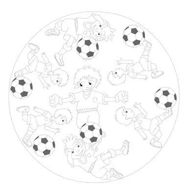 Kidsweb - Fußball Mandalas