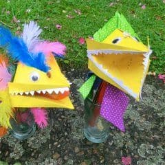 Kidsweb - Lustige Drachenschnapper für Kinder basteln im kidsweb.de