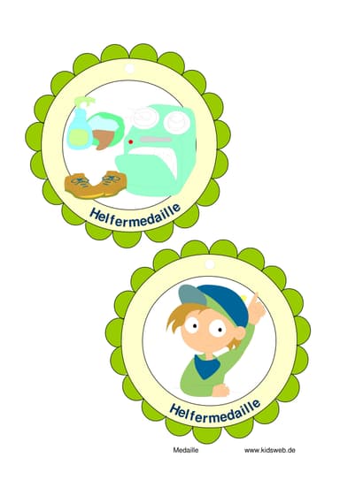Kidsweb - Medaillen für Kinder