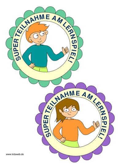 Kidsweb - Medaillen für Kinder